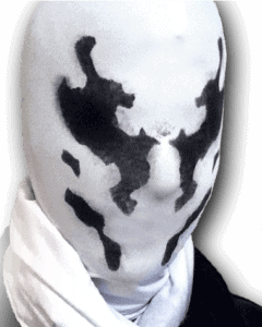 Awesome Real Rorschach Mask With Moving Inkblots - Unfinished Man