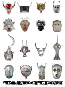 Talbotics - Illuminating Scrapyard Robot Sculptures - Unfinished Man