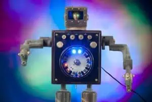 Talbotics - Illuminating Scrapyard Robot Sculptures - Unfinished Man