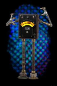 Talbotics - Illuminating Scrapyard Robot Sculptures - Unfinished Man