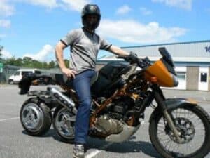 Three-Wheel In-Line Motorcycle By DDS - Unfinished Man