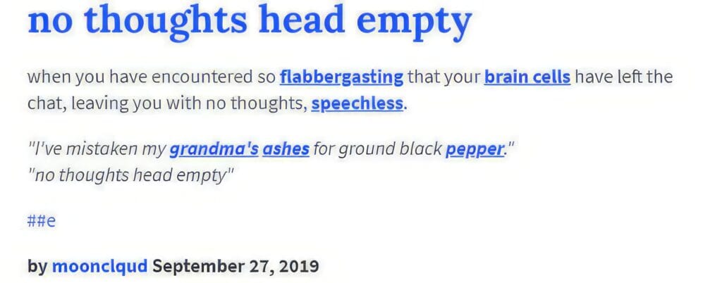 No Thoughts Head Empty Meme: What Does It Mean?